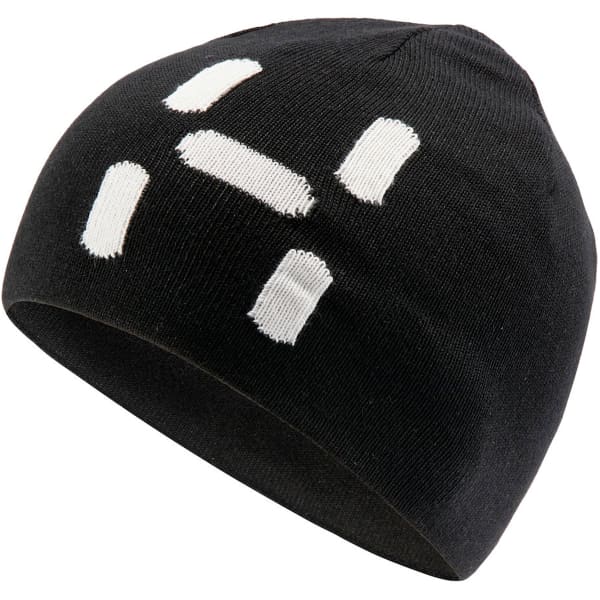 HAGLÖFS-REVERSIBLE LOGO BEANIE TRUE BLACK/SOFT WHITE - Bonnet ski