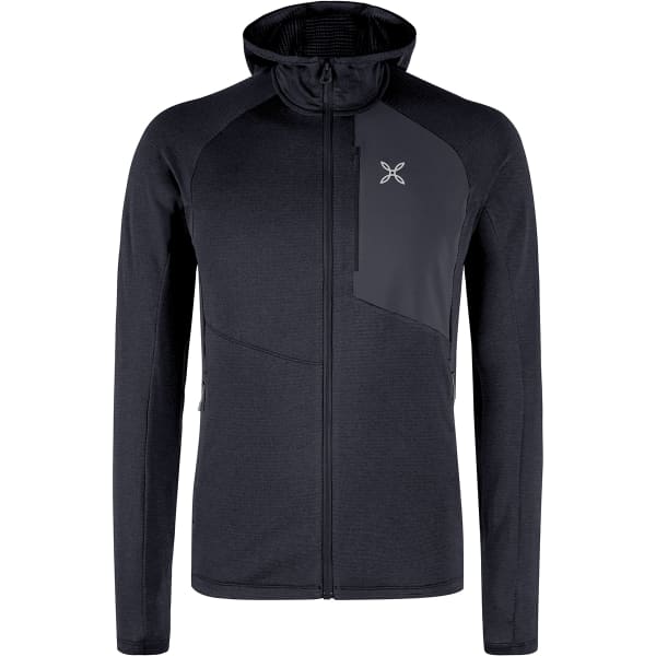 MONTURA VERTIGO POWER GRID HOODED JACKET BLACK - Giacca pile trekking