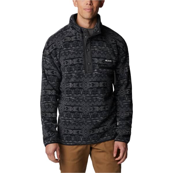 COLUMBIA-M HELVETIA 1/2 SNAP FLEE BLACK 80S STRIP - Sweat polaire