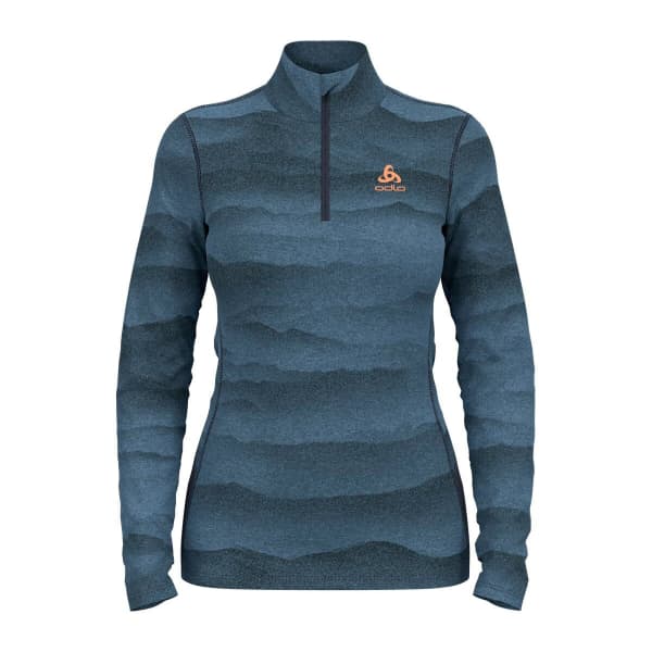 ODLO-BL TOP TURTLE NECK L/S HALF ZIP FOLKSTONE GRAY/INDIA INK - Thermal ...