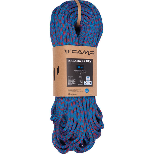 CAMP KASAMA 9.7 70M DRY BLUE / RED - Corde escalade