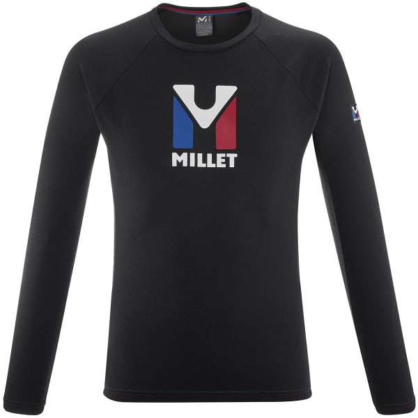 MILLET TRILOGY LOGO WOOL TS LS M NOIR - Wandershirt