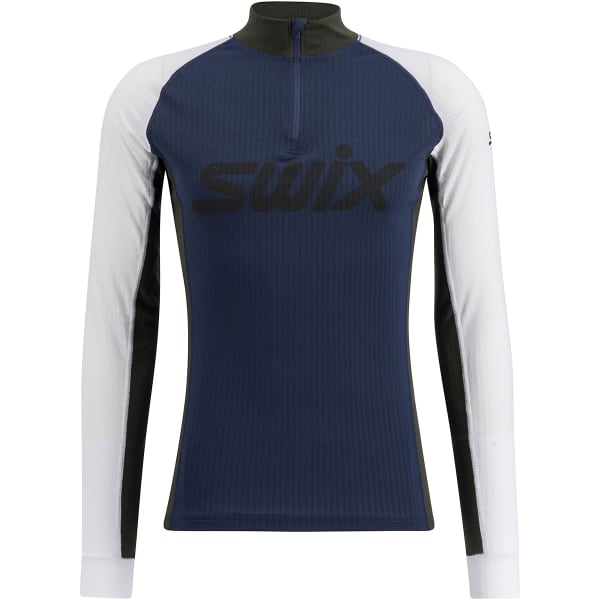 SWIX-RACEX CLASSIC HALF ZIP M DARK NAVY/BRIGHT WHITE - T-shirt ski de fond