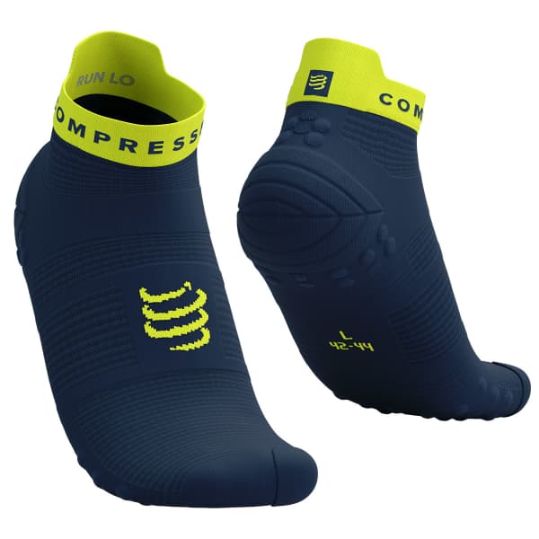 COMPRESSPORT-PRO RACING SOCKS V4.0 RUN LOW DRESS BLUES/GREEN SHEEN ...