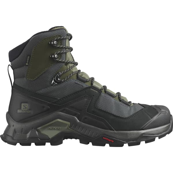 SALOMON QUEST ELEMENT GORE TEX BLACK DEEP LICHEN GREEN OLIVE NIGHT High rise hiking boot