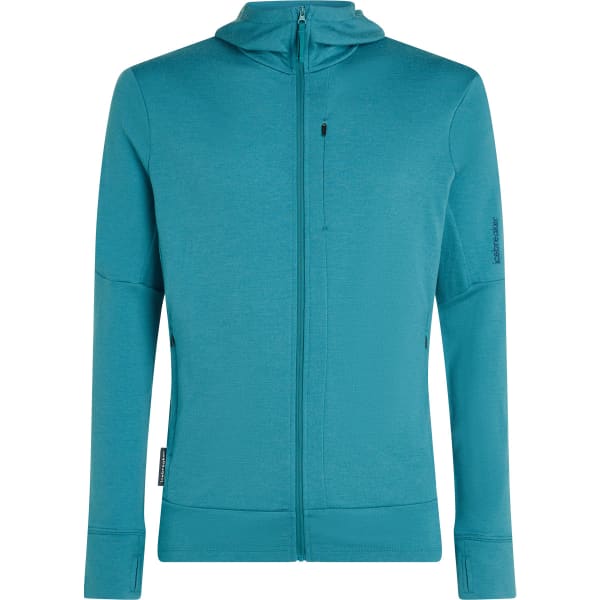 ICEBREAKER MERINO 260 QUANTUM LS ZIP HOODIE TOPAZ - Hiking fleece jacket