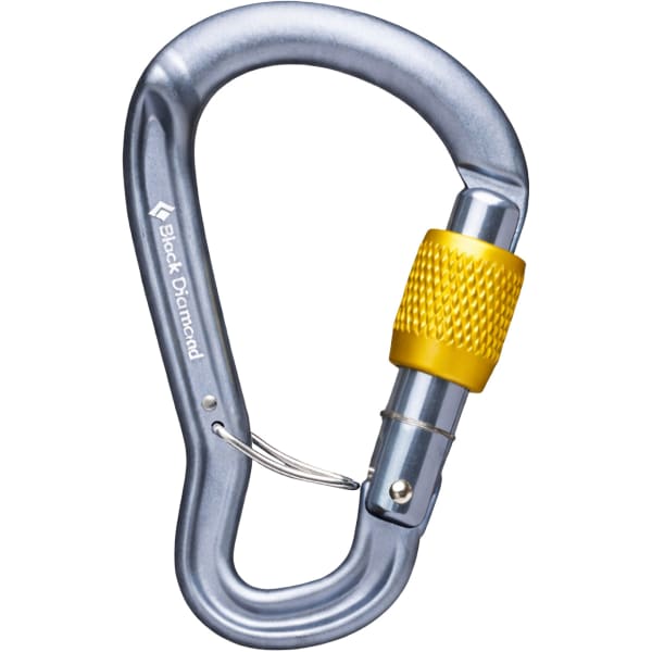 BLACK DIAMOND GRIDLOCK SCREWGATE CARABINER GRAY - Kletter-Karabiner