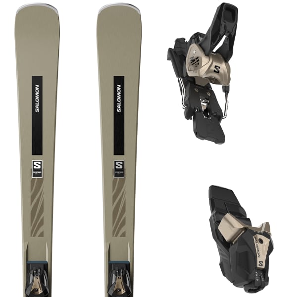 SALOMON-S/MAX Nø12 + MI12 GW LIGHT BRONZE MET. / BLACK - Pack ski