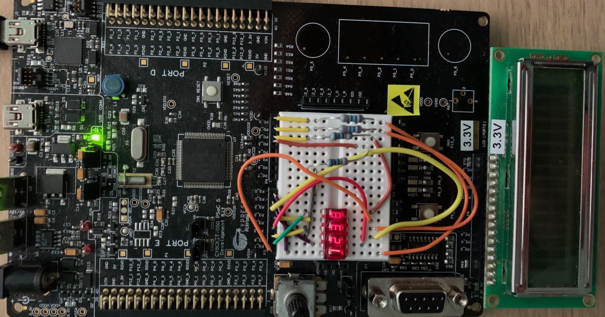 PSoCで7seg LED表示（HP Bubble Display - 7-Segment ) by HakoHiro | elchika
