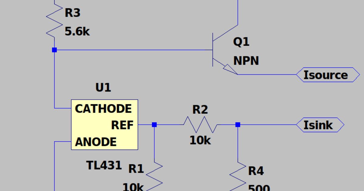オペアンプなどが内蔵された3端子IC、TL431の回路使用例 by rily | elchika