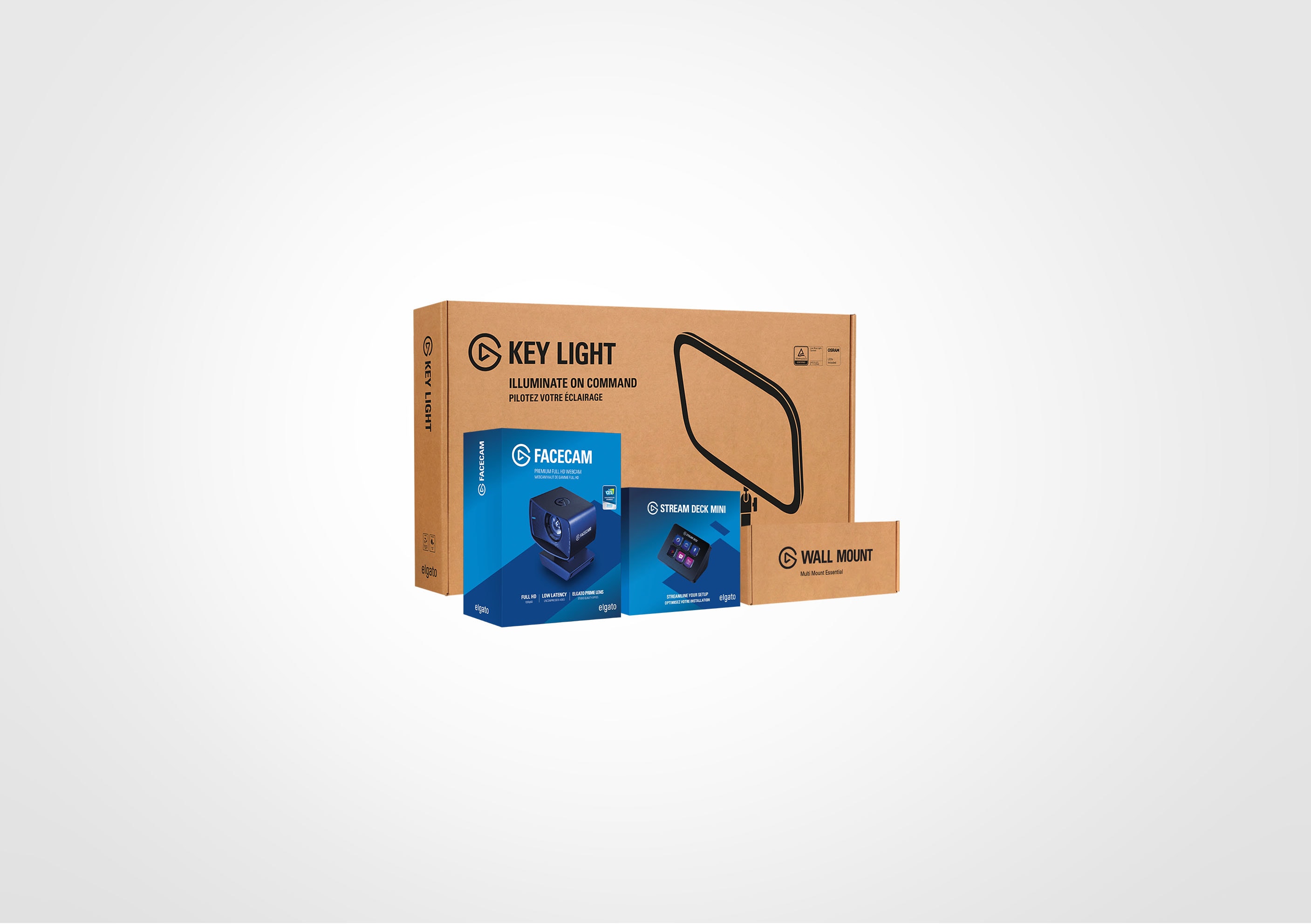 Key Light Solo Bundle - Wall HD Mini | Elgato