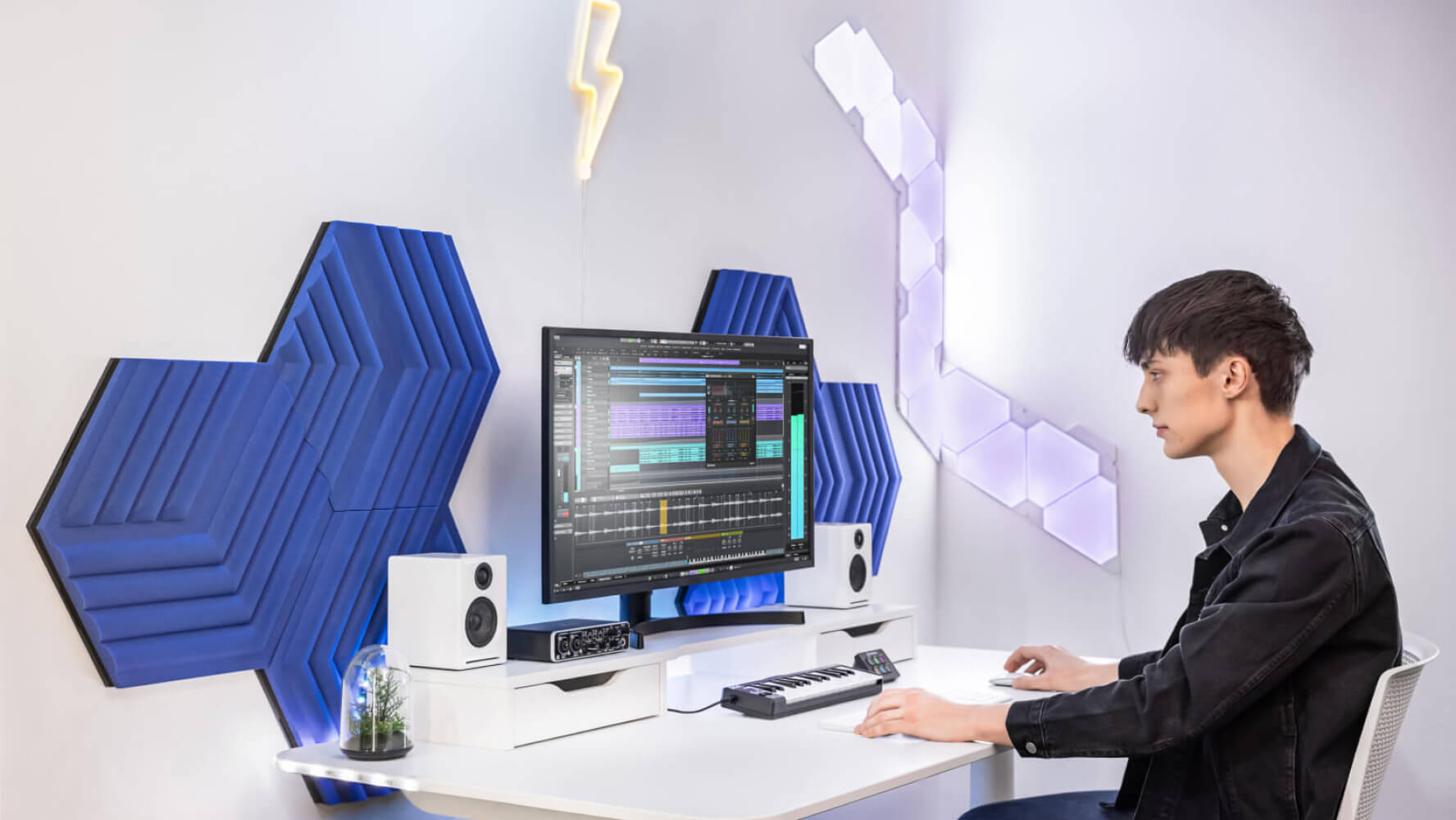 Wave Panels Starter Set - White | Acoustic Foam Panels | Elgato