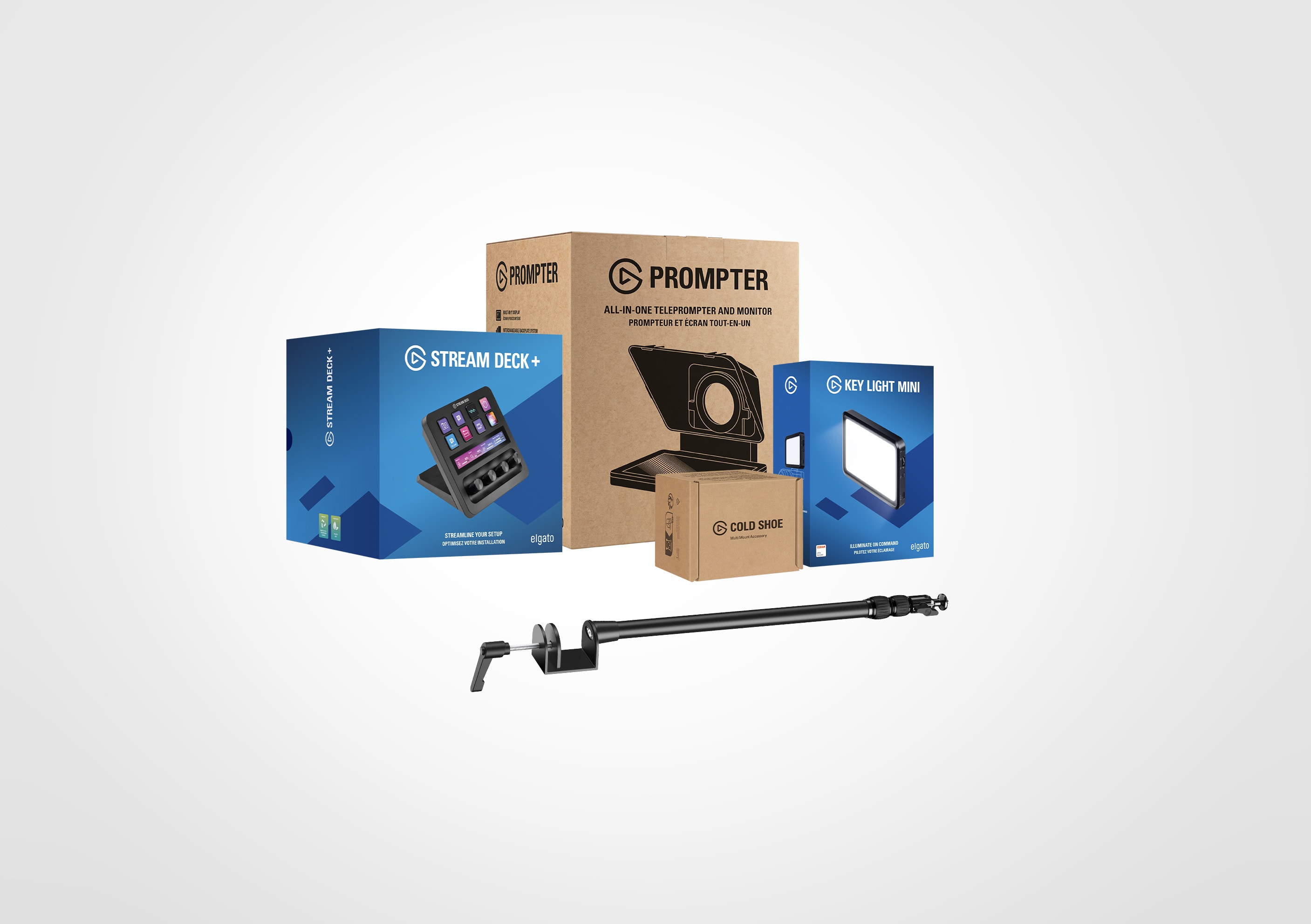 Prompter Mounted Bundle Plus + Key Light Mini | Elgato