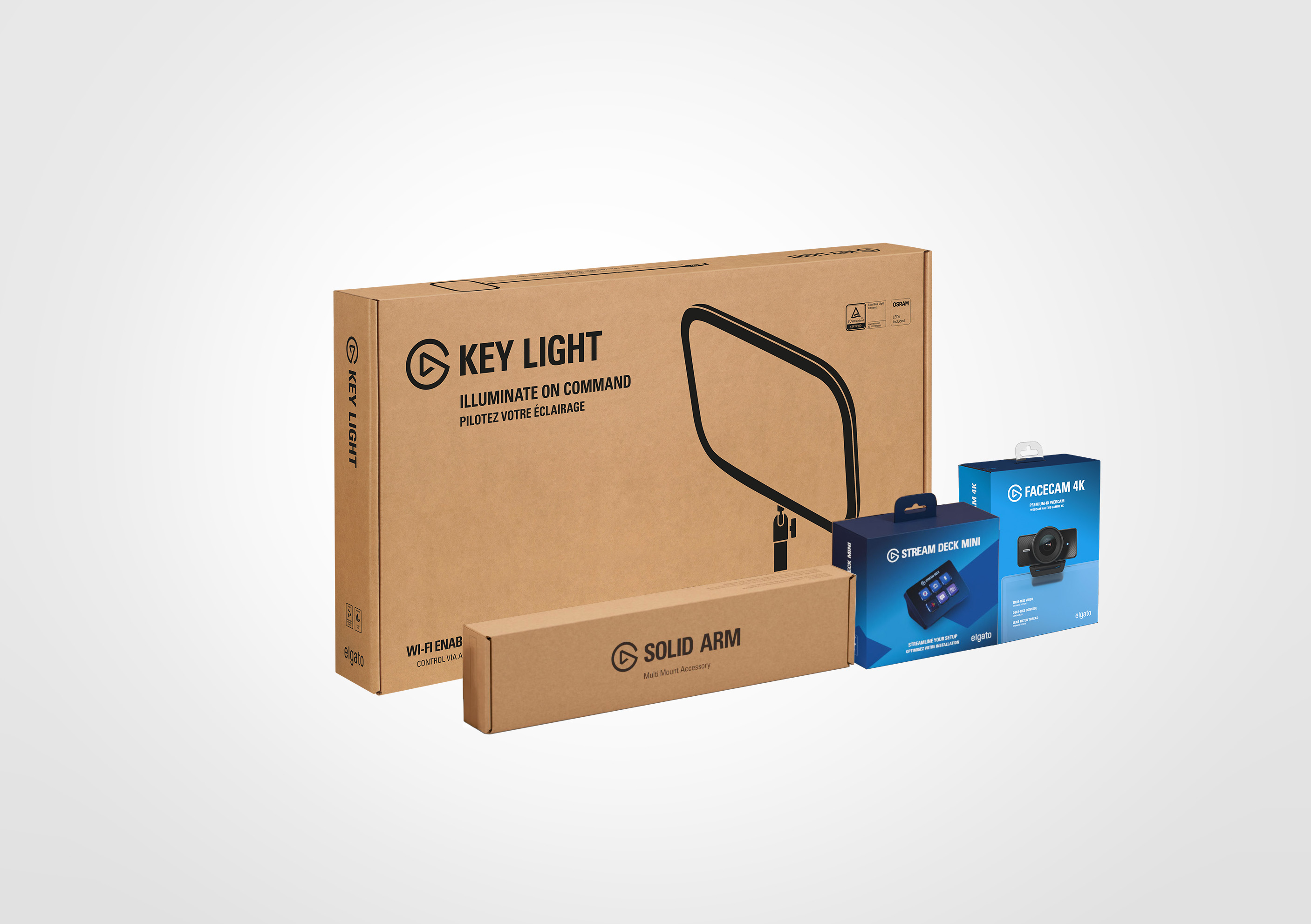 Key Light Solo Bundle - Solid 4K Control Mini | Elgato