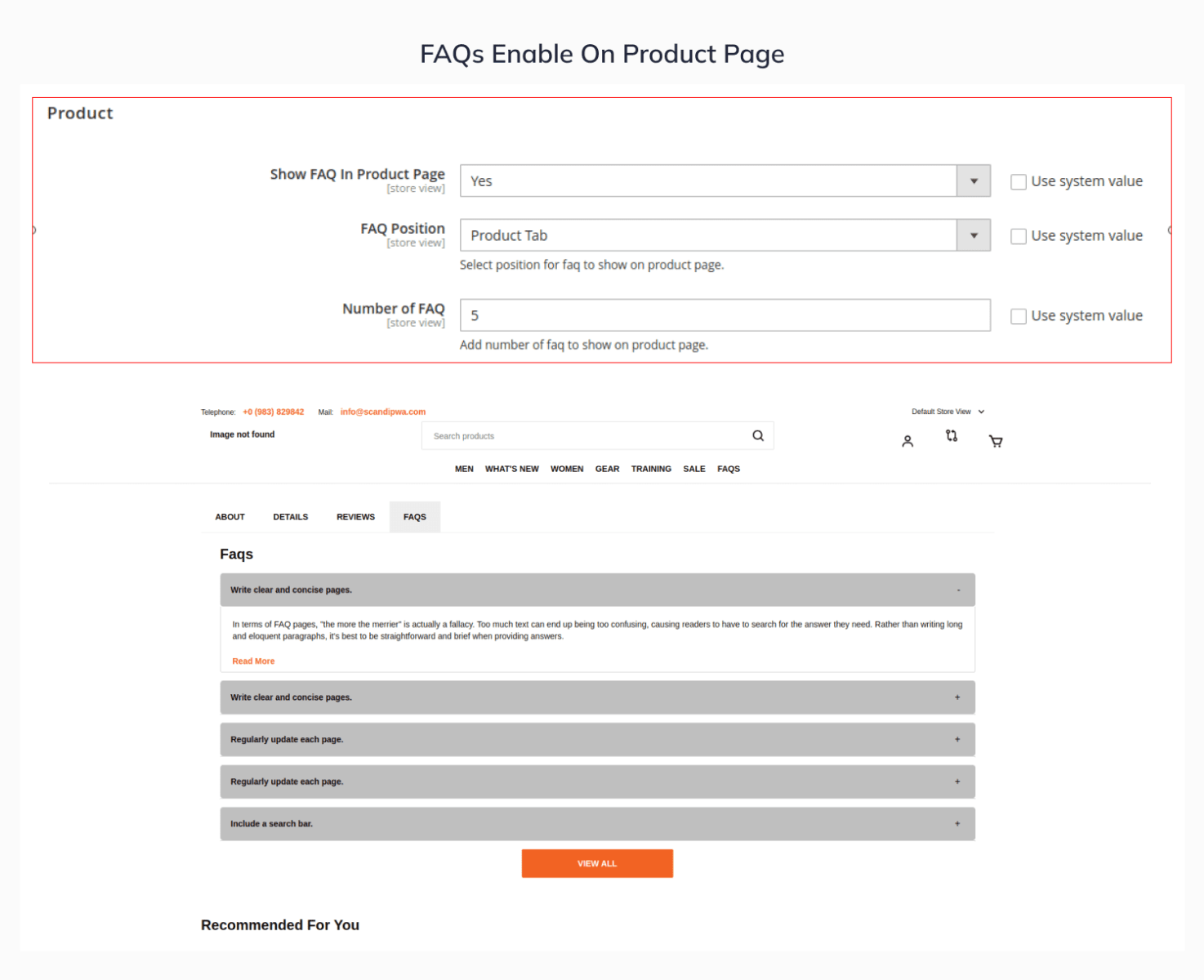 FAQ and Product Questions for ScandiPWA