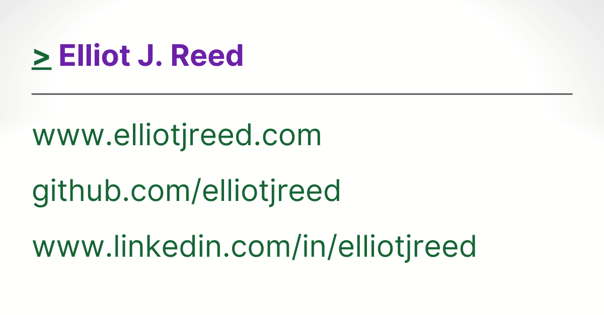 Elliot J. Reed