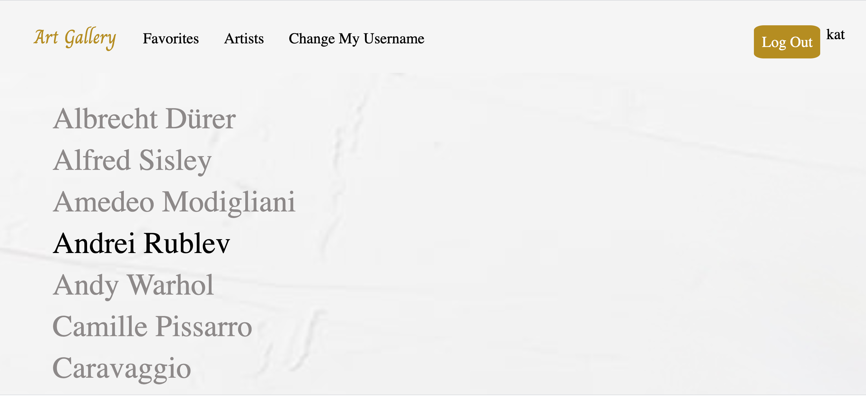 GitHub - Elronia/interactive-art-gallery-ui: Art Gallery is a full CRUD ...