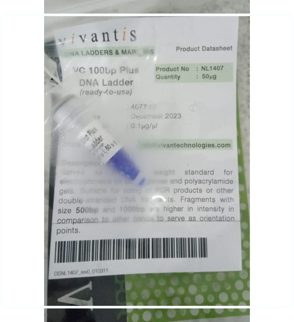 Jual 100bp Plus Dna Ladder, Dna Marker Vivantis Kode 357 Di Seller ...