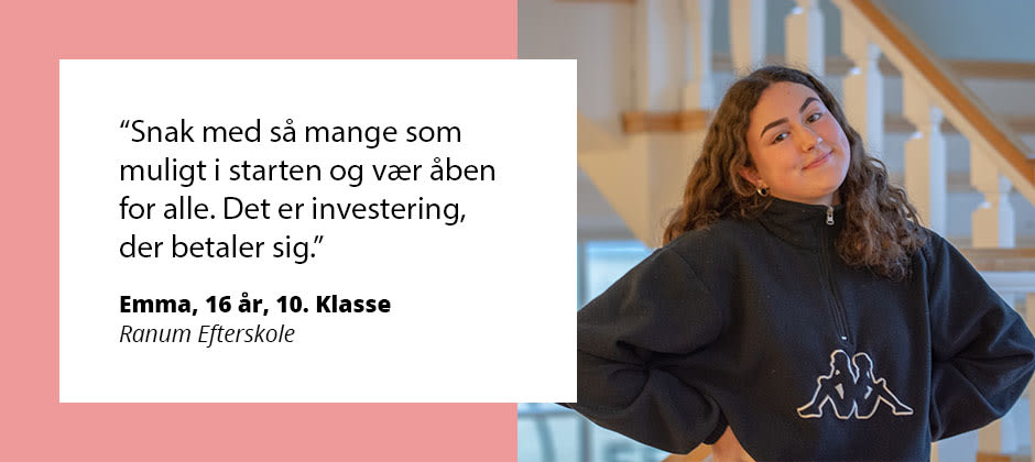 Mød Emma fra Ranum Efterskole | Læs om oplevelsen her