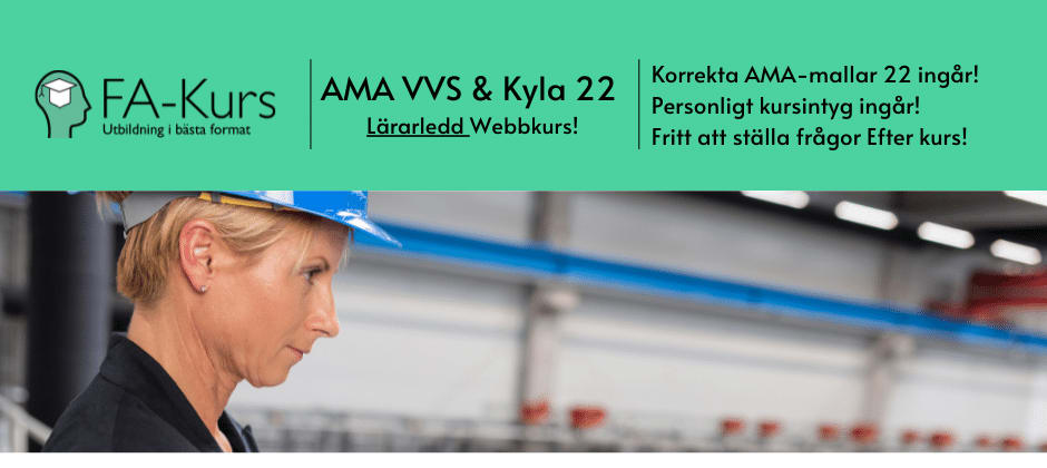 AMA VVS och Kyla 25 | Lärarledd Webbkurs!, FA-Kurs