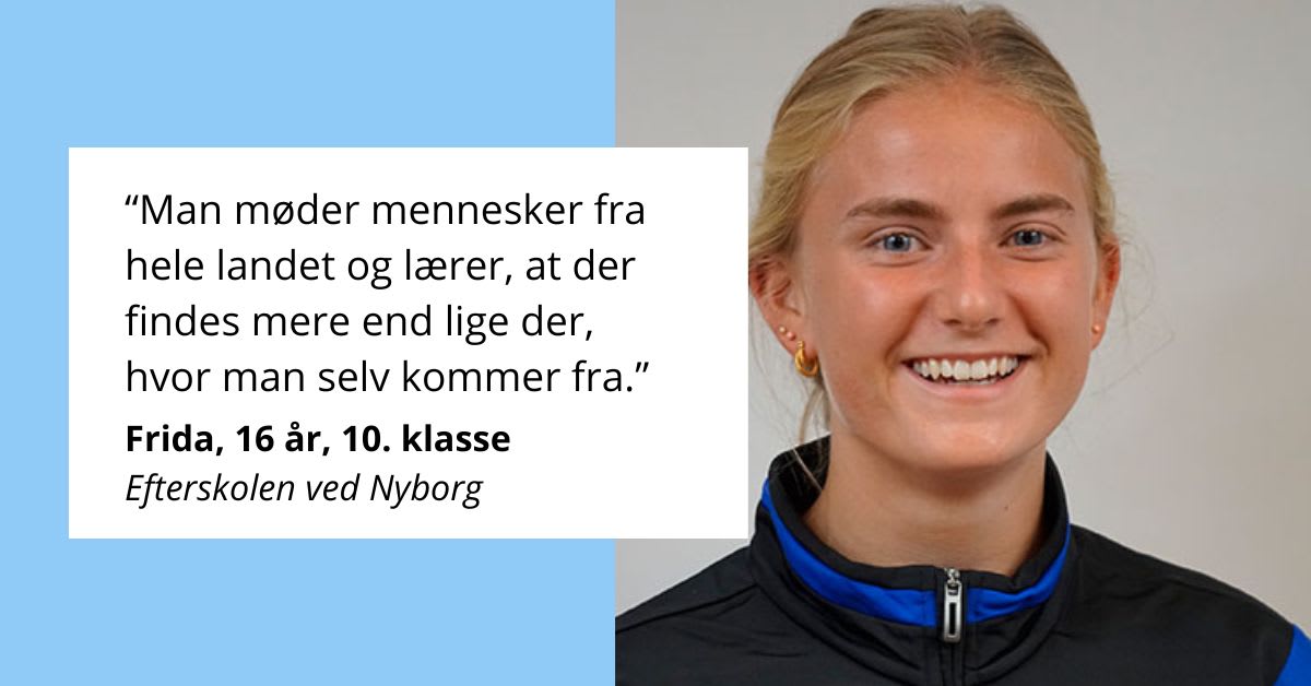 Mød Frida fra Efterskolen ved Nyborg | Læs mere her