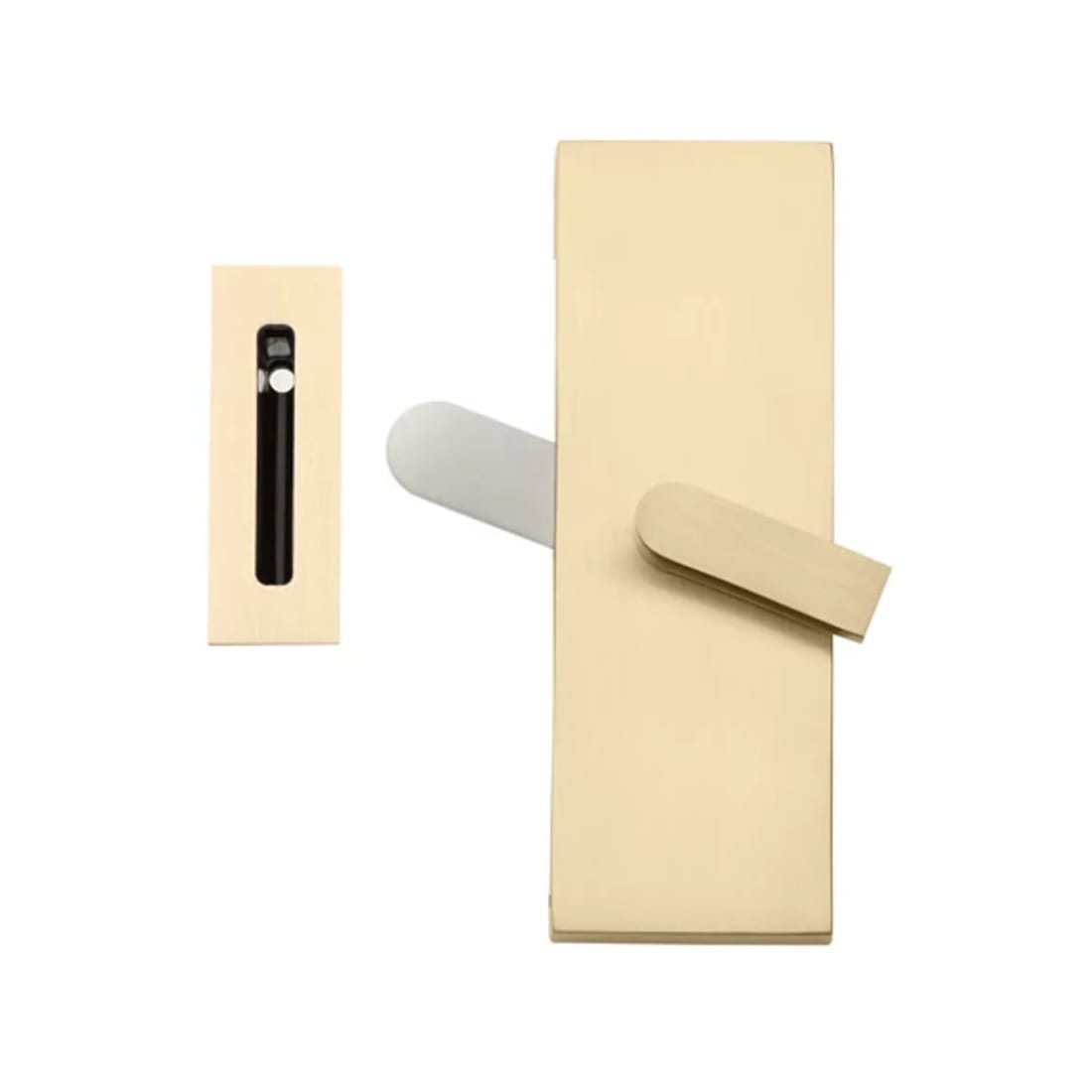 Modern Rectangular Privacy Lock and Flush Pull | Emtek