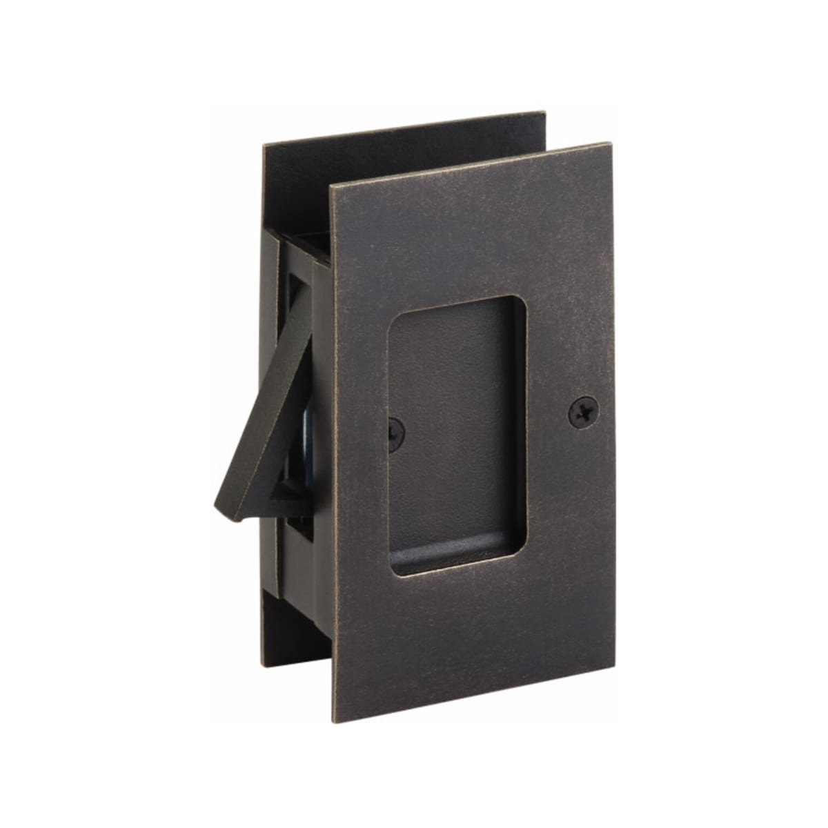 Modern Rectangular Pocket Door Lock | Emtek