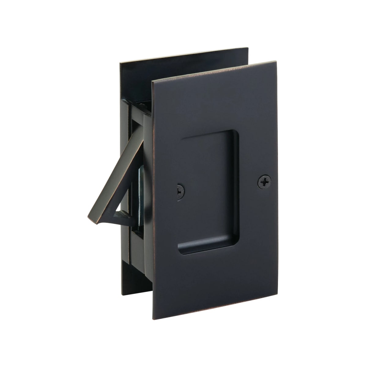 Modern Rectangular Pocket Door Lock | Emtek