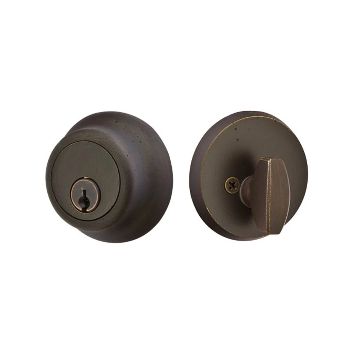 Regular Sandcast Bronze Keyed Deadbolt | Emtek