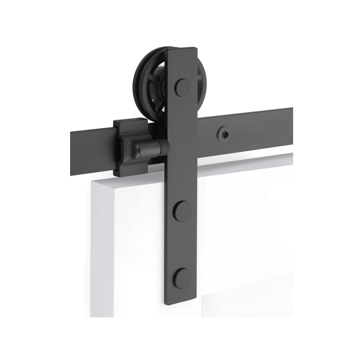 Flat Track Sliding Barn Door Hardware - Steel Modern Rectangular Face ...