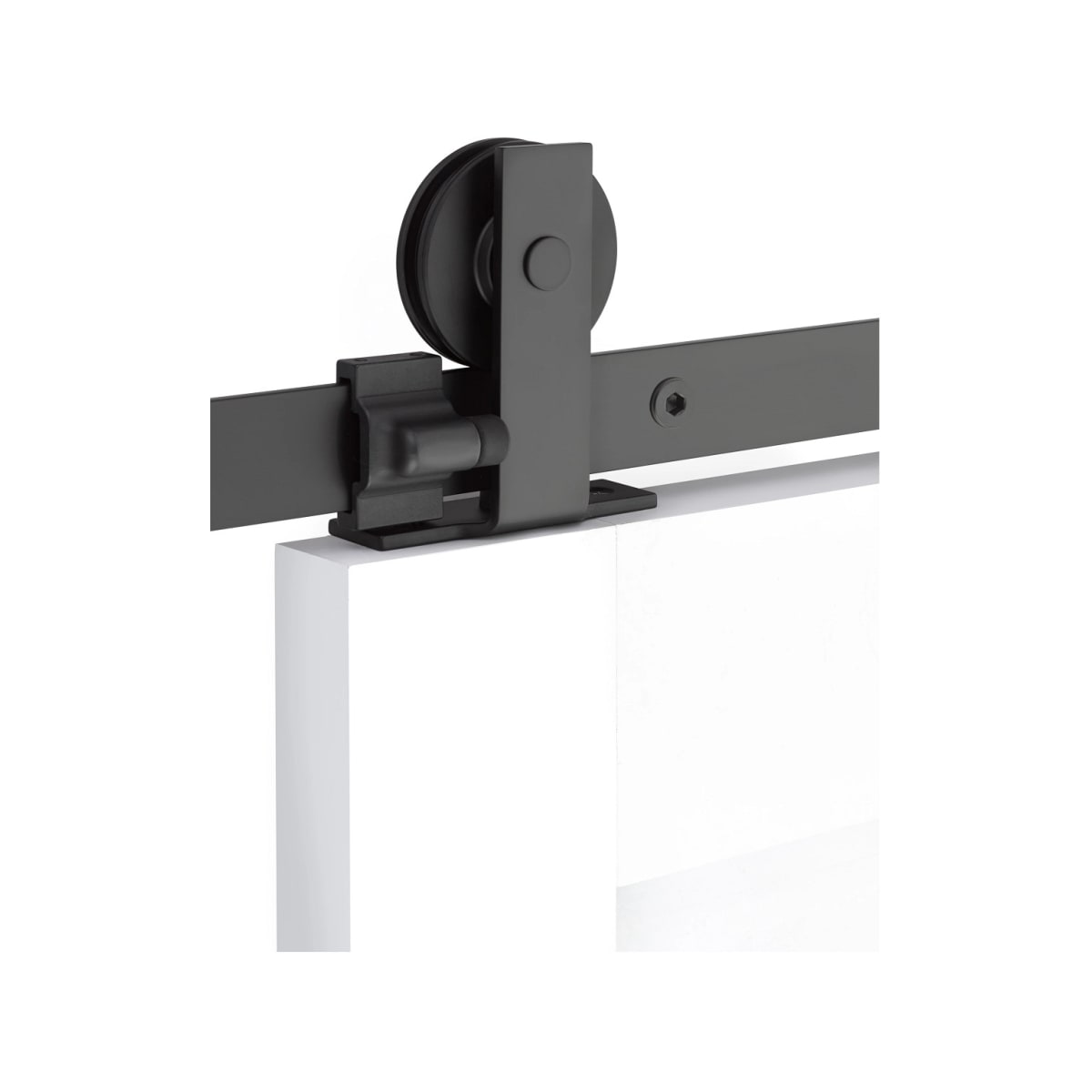 Flat Track Sliding Barn Door Hardware - Steel Modern Rectangular Top ...