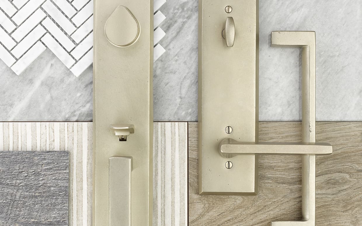 Rustic Modern Rectangular Pocket Door Mortise Lock | Emtek