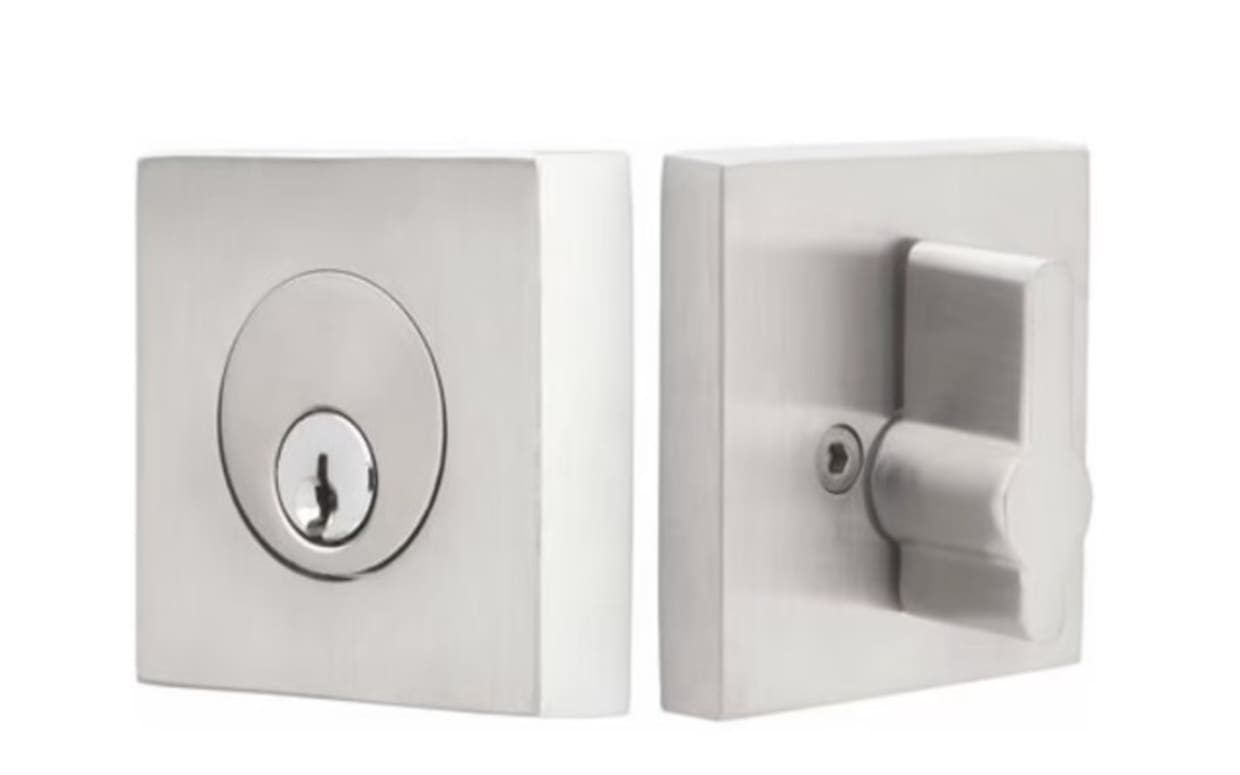Stainless Steel Square Keyed Deadbolt | Emtek