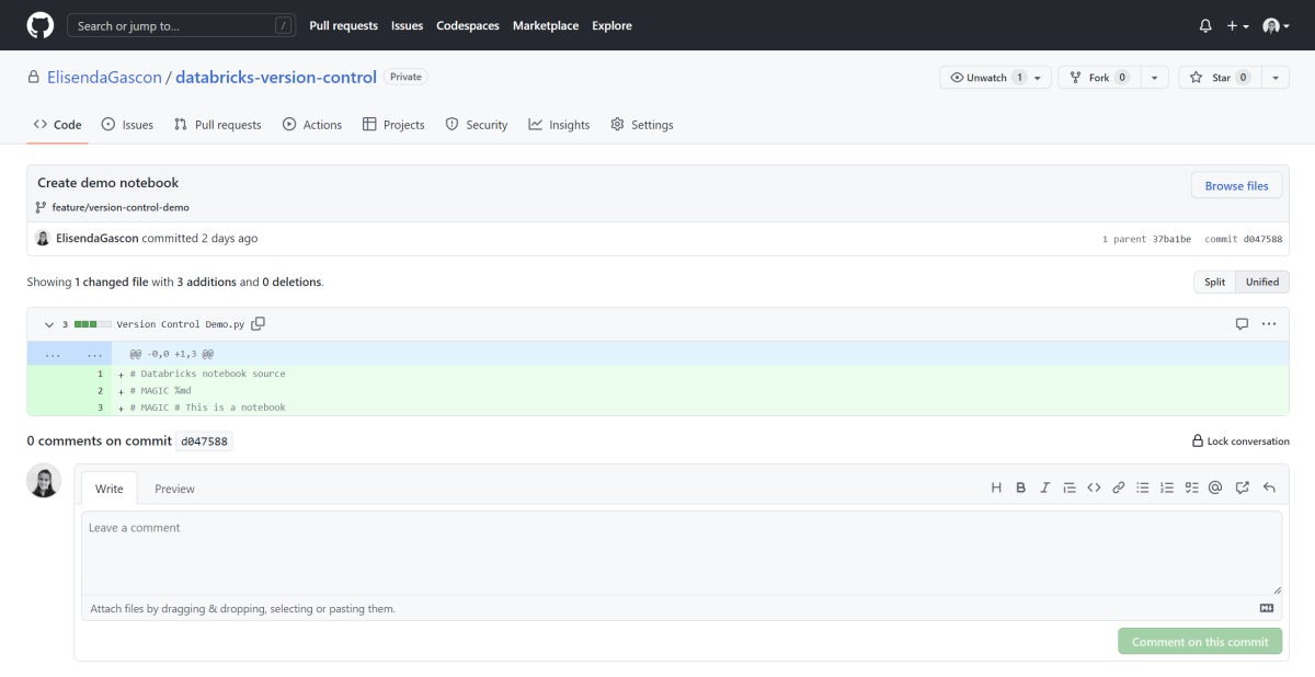 Version Control in Databricks