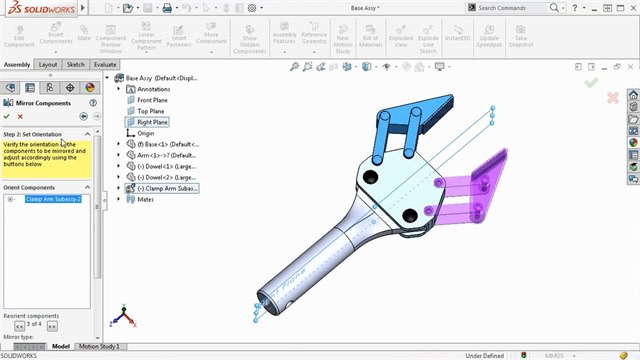 Solidworks 2016 Mirror Assembly Features