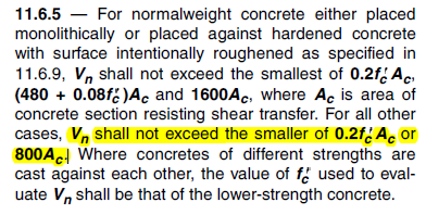 Shear-friction across an interface with permanent ACTIVE compressive ...