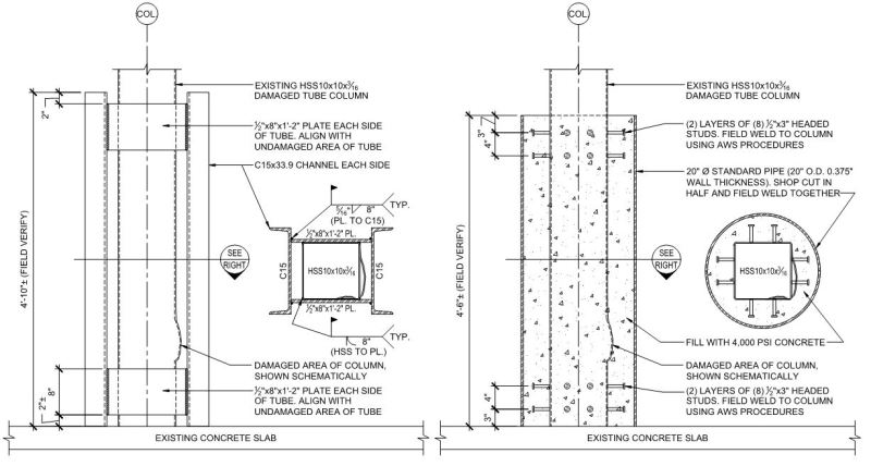 HSS10x10 Column Dents | Eng-Tips