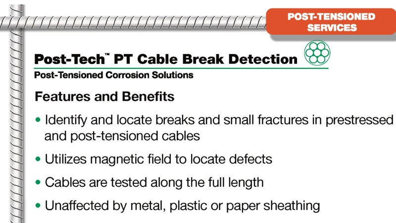 Detecting wire breaks in 7-wire post-tendioning strand of grouted ...