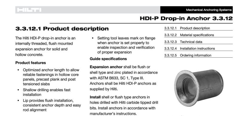 Anchoring To Hollow Core Plank - premierfasr