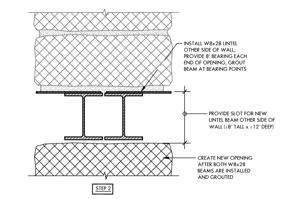 Opening Cmu Wall Section Base Of Wall Detail Adhered Brick Veneer