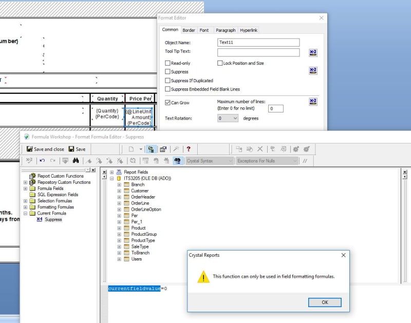Supress Zero Values Business Objects Crystal Reports 1 Formulas Tek Tips 4060