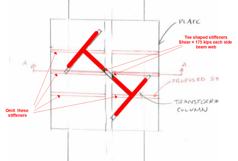 Stiffeners at Skewed Column Transfer | Page 2 | Eng-Tips