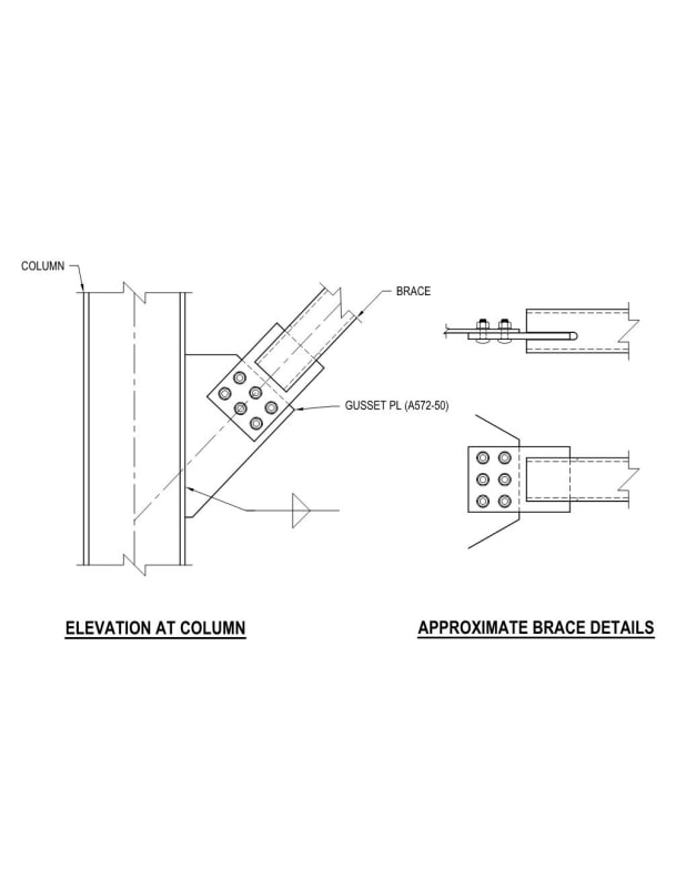 Required Moment in Single Plate Connection - One Sided Vertical Brace ...