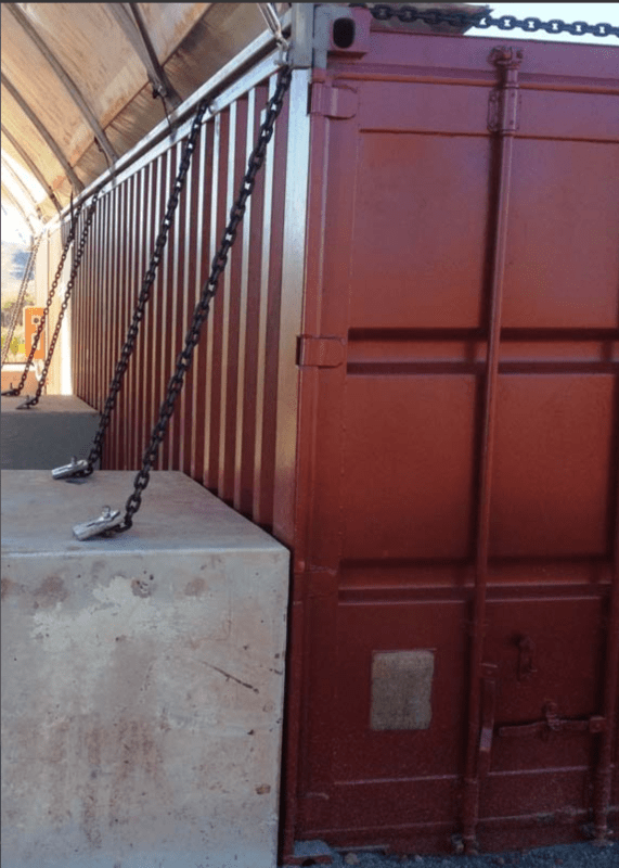 Shipping container coefficient of friction when placed on ground ...