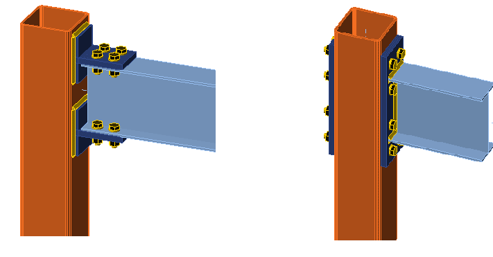 Moment connection WF beam to HSS | Eng-Tips
