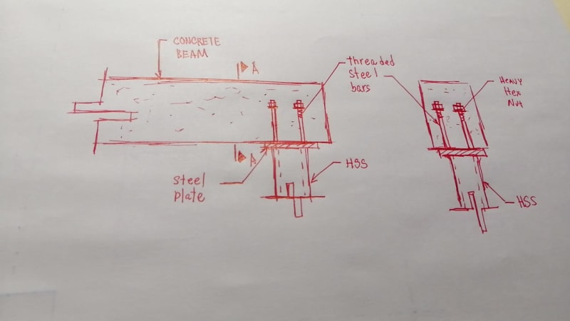 Steel Beam Connection To Concrete Column - The Best Picture Of Beam Steel Beam Connection To Concrete Column - The Best Picture Of Beam