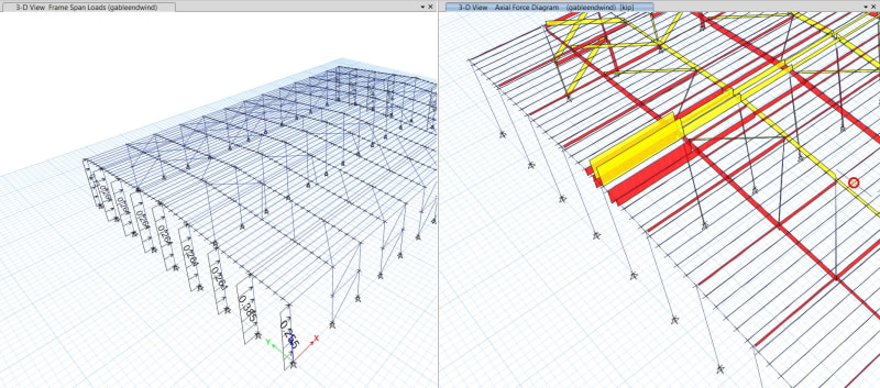 portal frame gable end wind load analysis | Eng-Tips