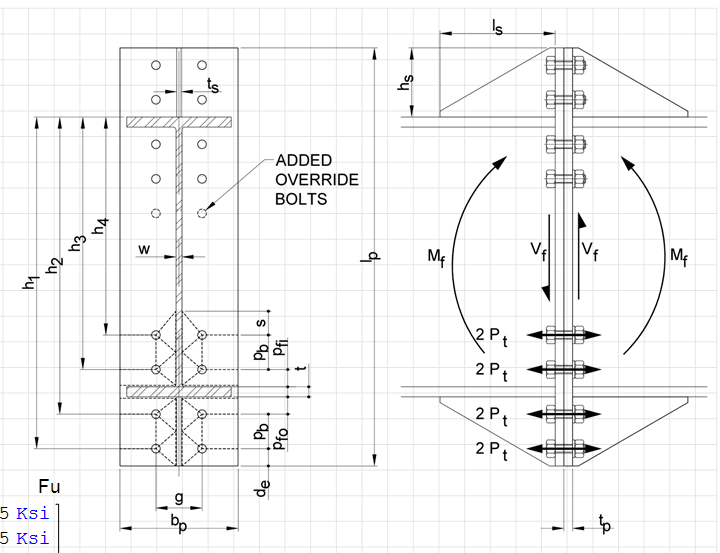 Bolted connection for a beam in bending | Page 2 | Eng-Tips