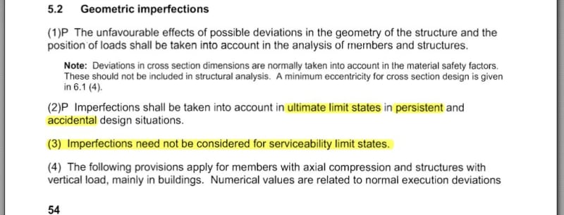 Effects of global geometric imperfections when checking foundation ...