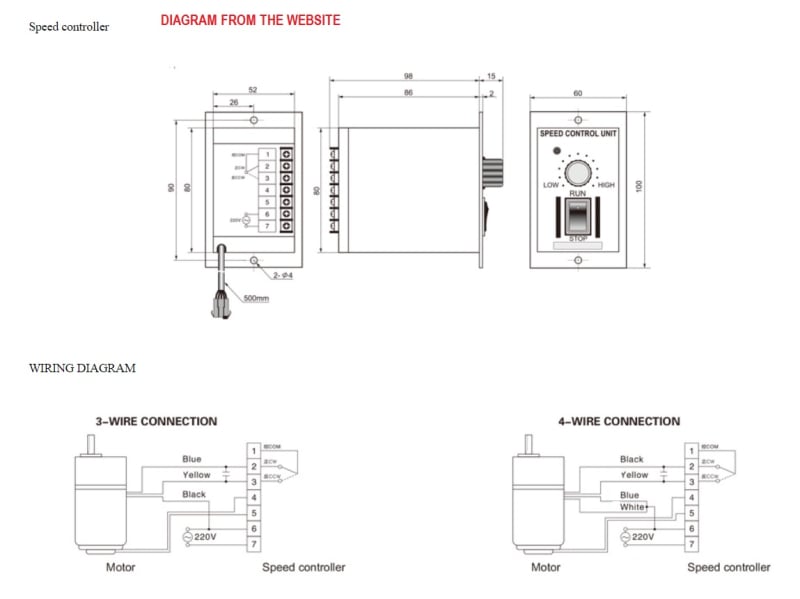 Help with wiring up a motor and speed controller - DoItYourself.com ...